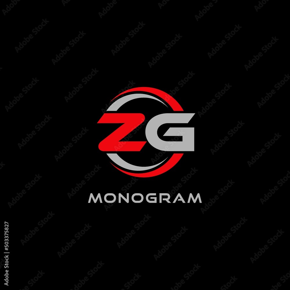 Letter ZG logo combined with circle line, creative modern monogram logo ...