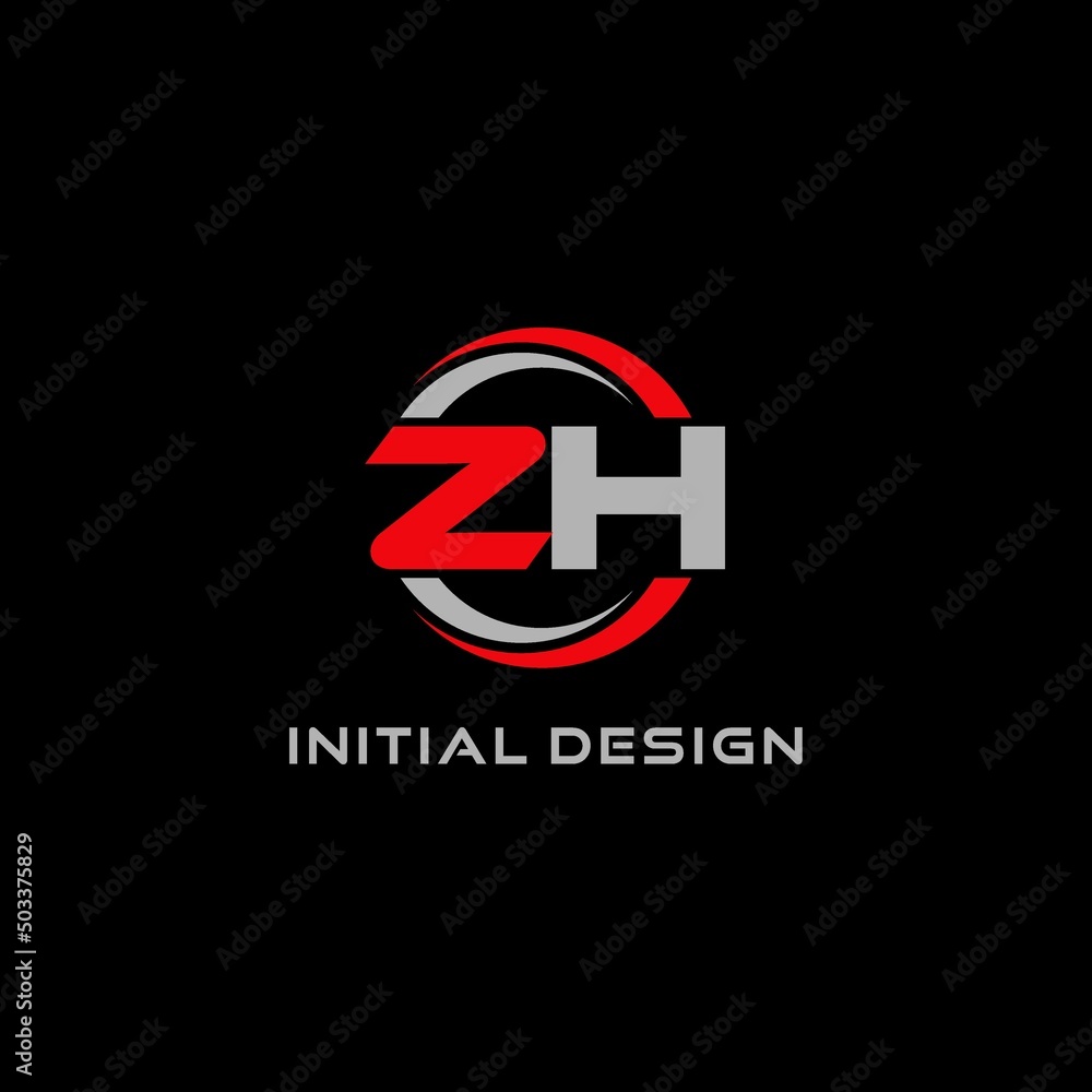 Letter ZH logo combined with circle line, creative modern monogram logo ...