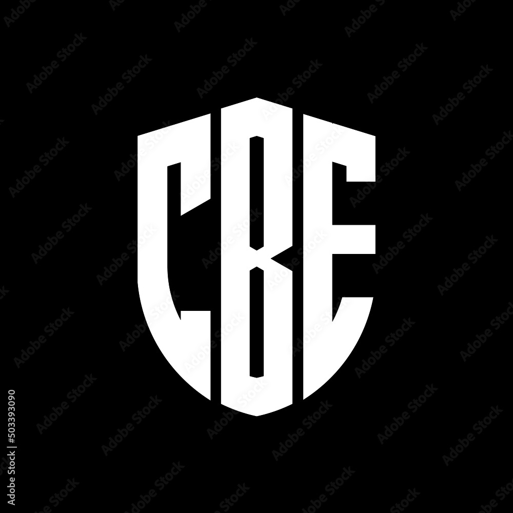 CBE letter logo design. CBE modern letter logo with black background ...