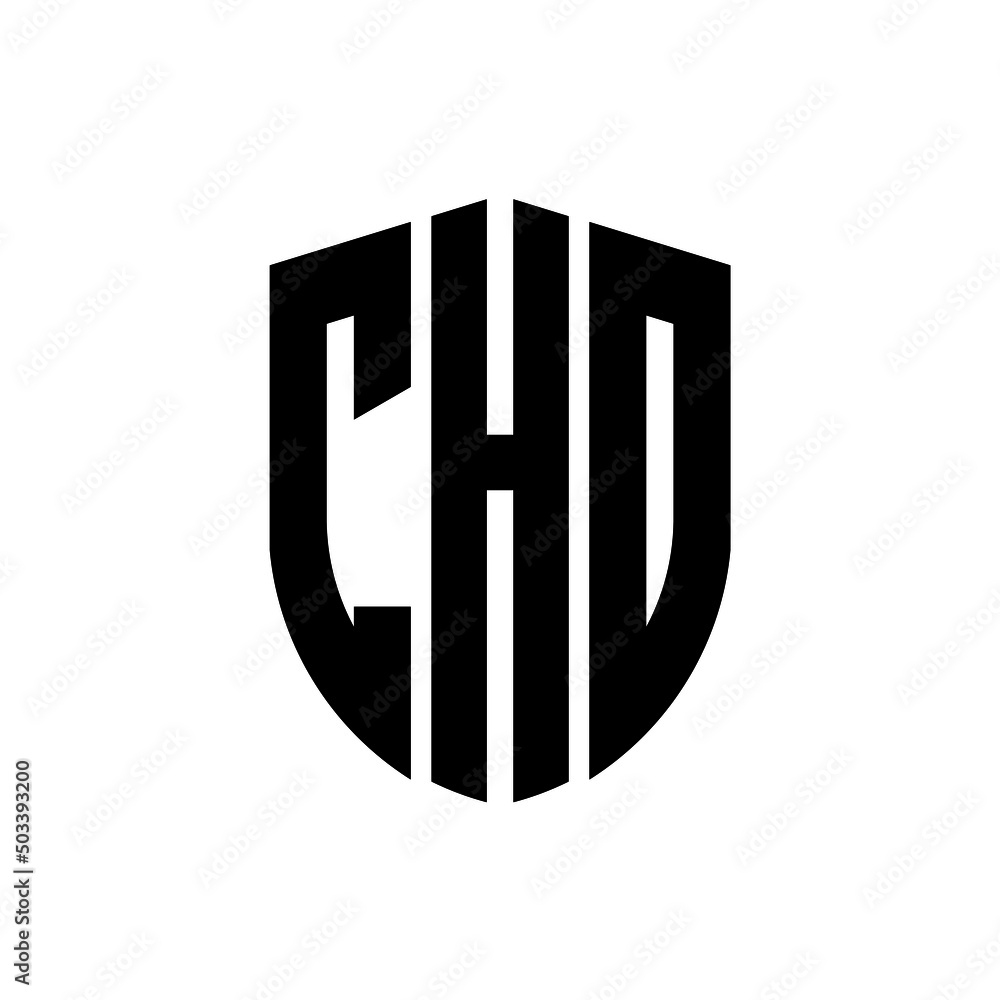 CHD letter logo design. CHD modern letter logo with black background ...