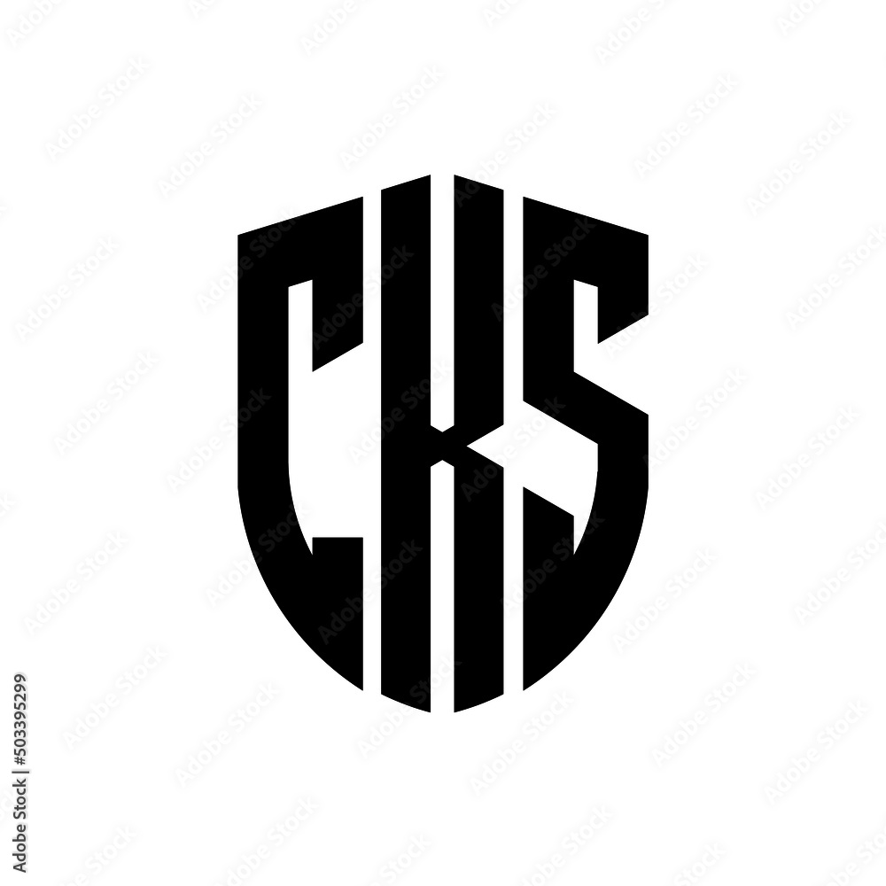 CKS letter logo design. CKS modern letter logo with black background ...