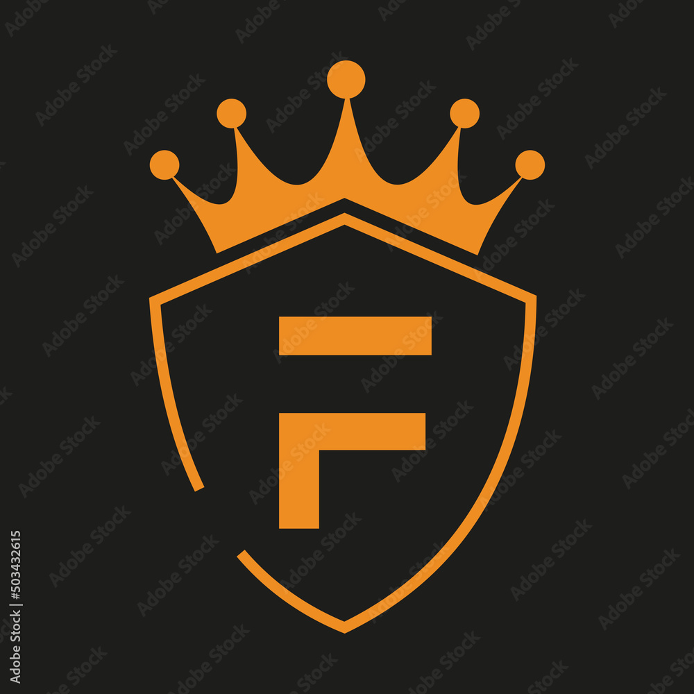 Letter F Queen Logo Design vector templet crown logo Elegant monogram ...