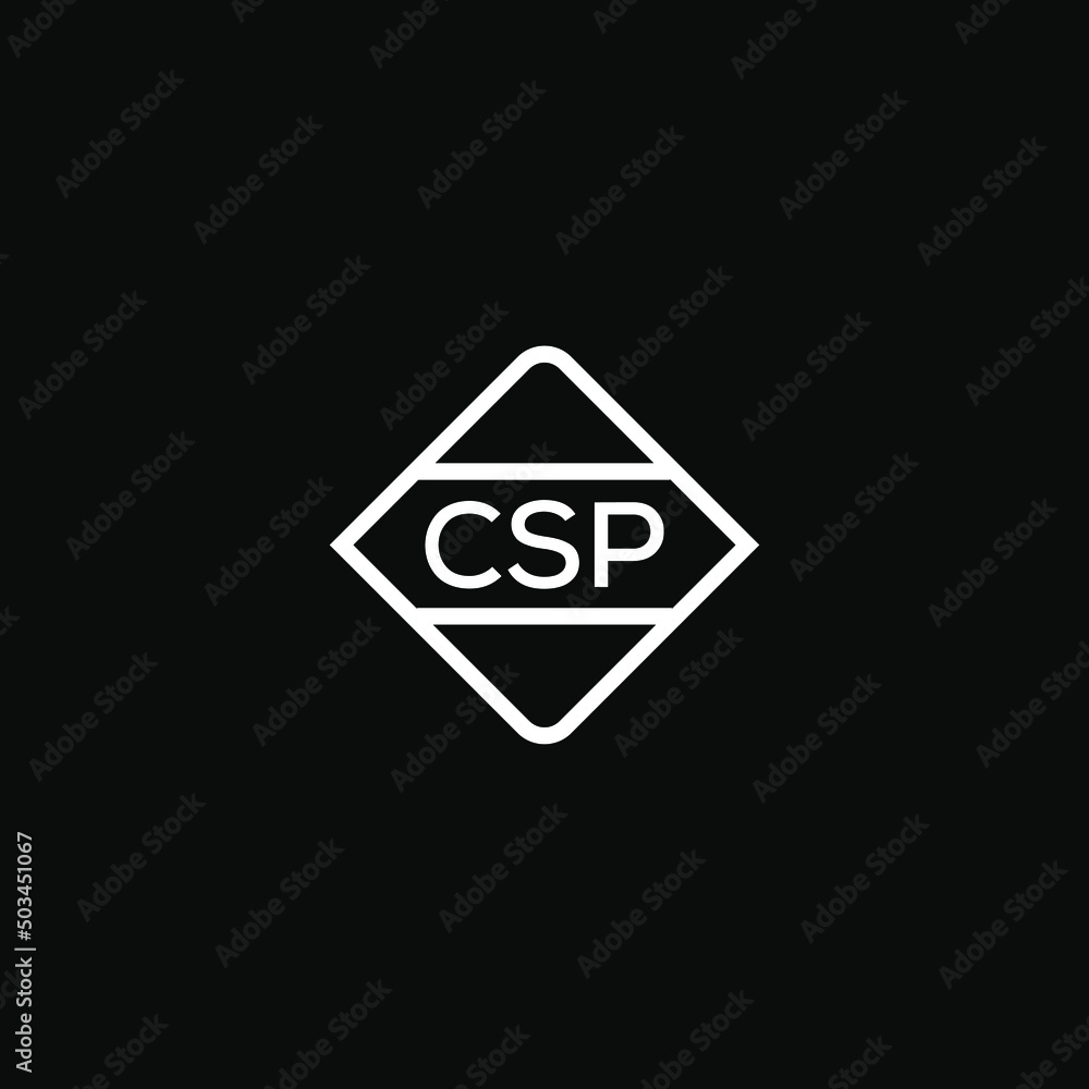 Vecteur Stock CSP letter design for logo and icon.CSP monogram logo ...