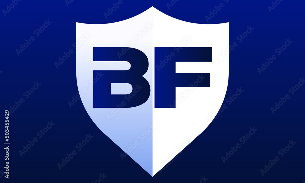 BF shield logo design vector template | monogram logo | abstract logo ...