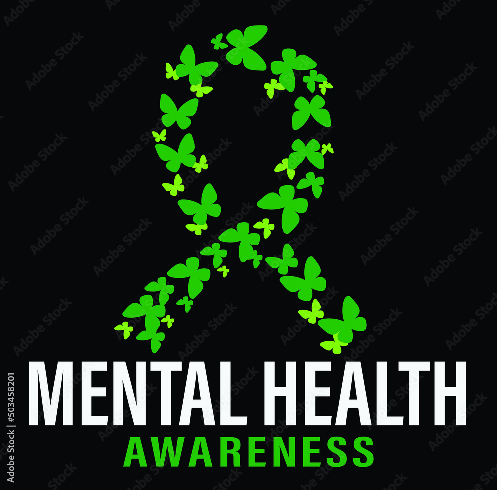 Mental Health Awareness vector illustration, Mental Health awareness t ...