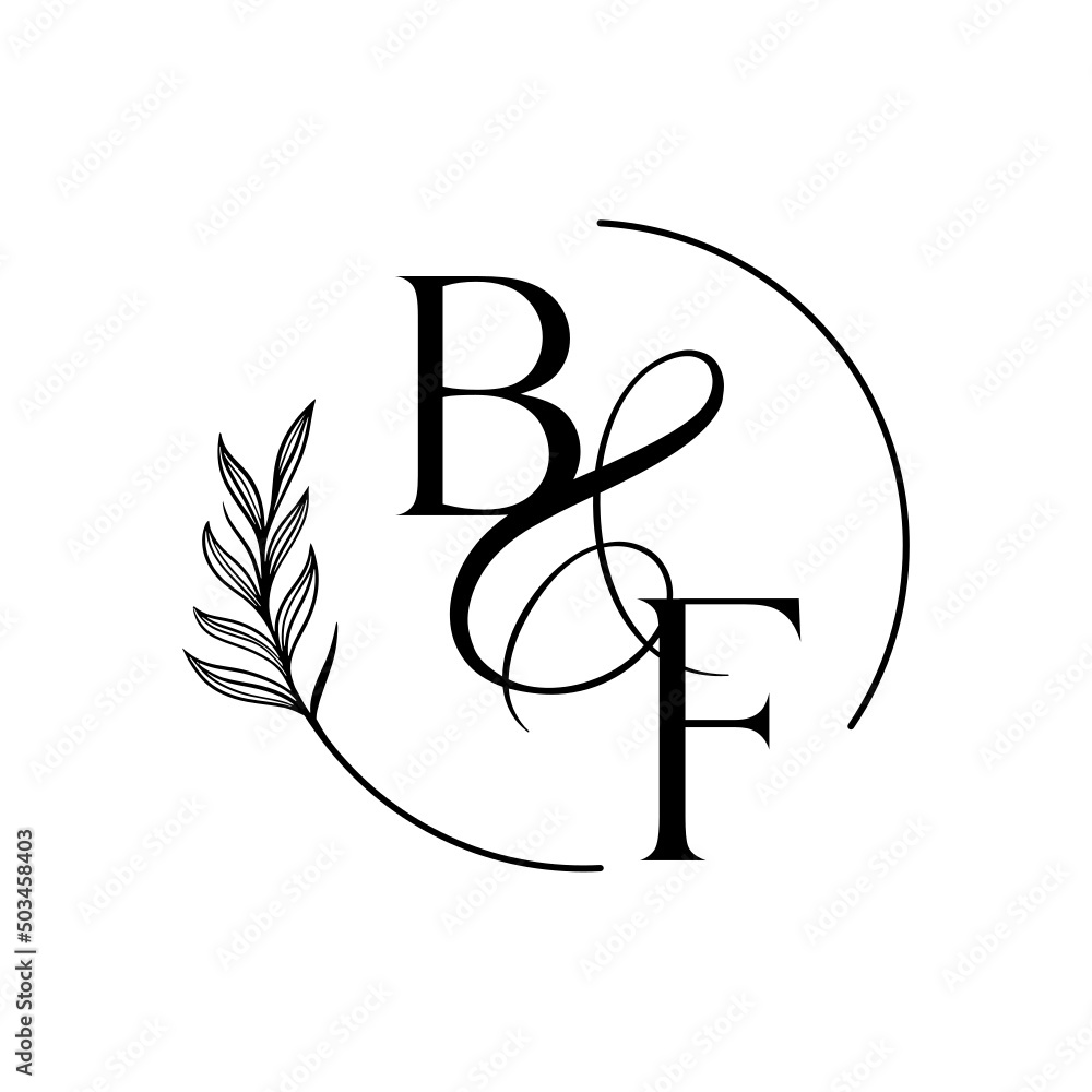 fb, bf, Elegant Wedding Monogram, Wedding Logo Design, Save The Date ...