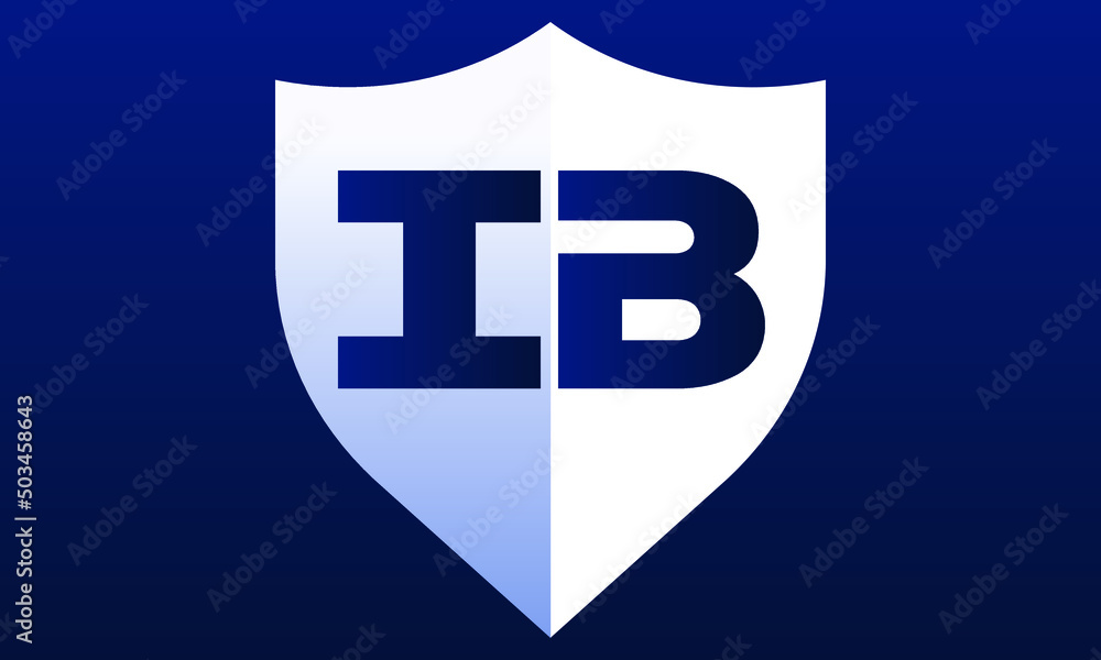 IB shield logo design vector template | monogram logo | abstract logo ...