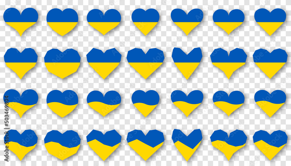 Heart 28 icon set isolated on transparent background and white ...