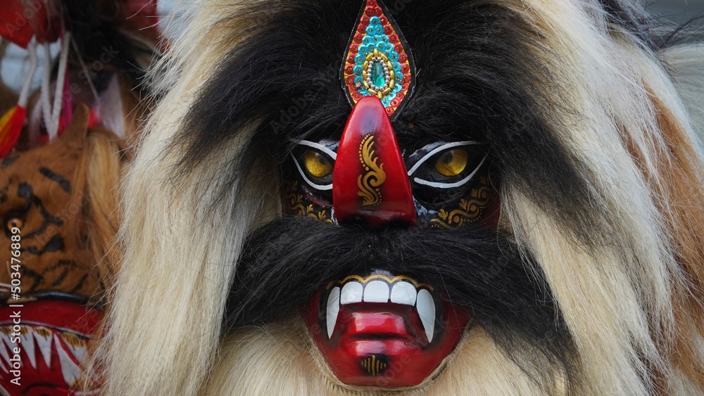 reog mask, reog ponorogo traditional dance mask. bujang ganong mask ...