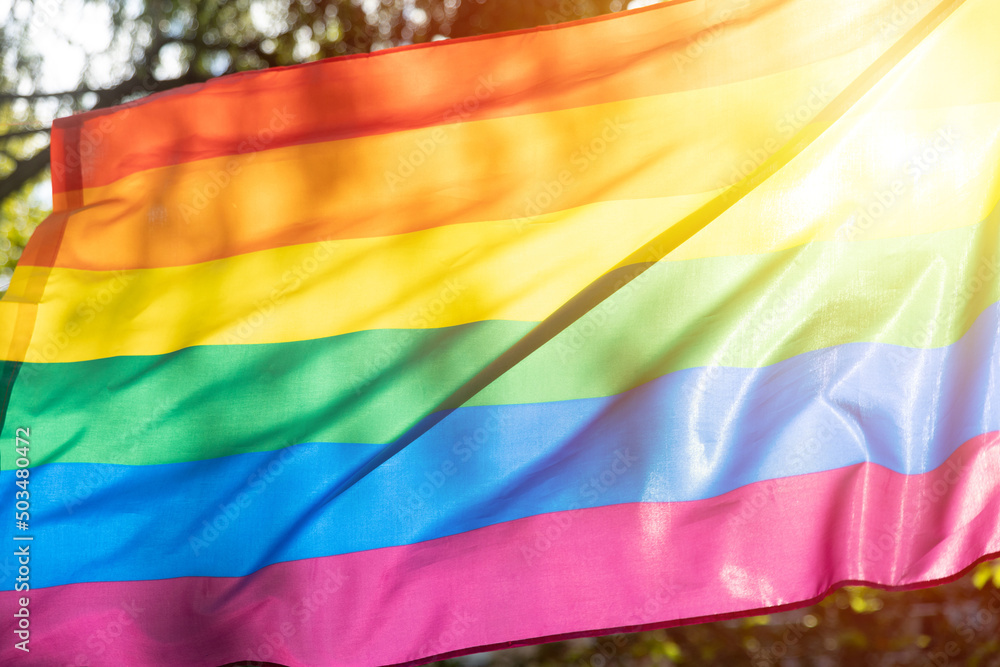 LGBTQ rainbow colors flag, a symbol for the homosexual community ...