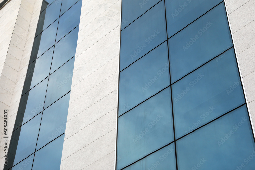 architectural windows sections in the cultural center Stock Photo ...