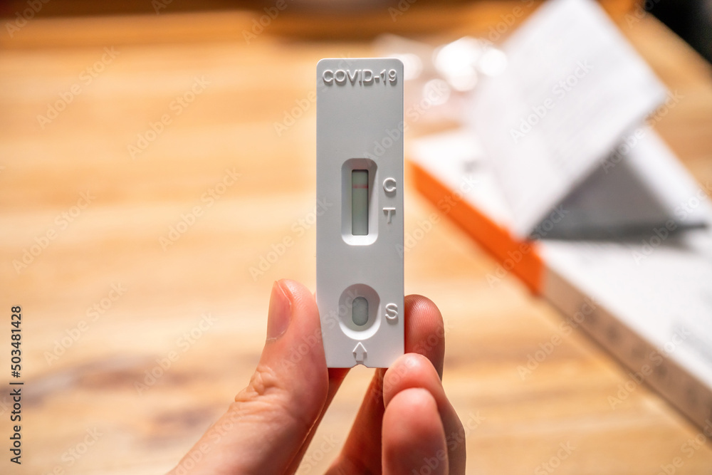 negative Covid-19, SARS‑CoV‑2 antigen test kit for self testing, one ...