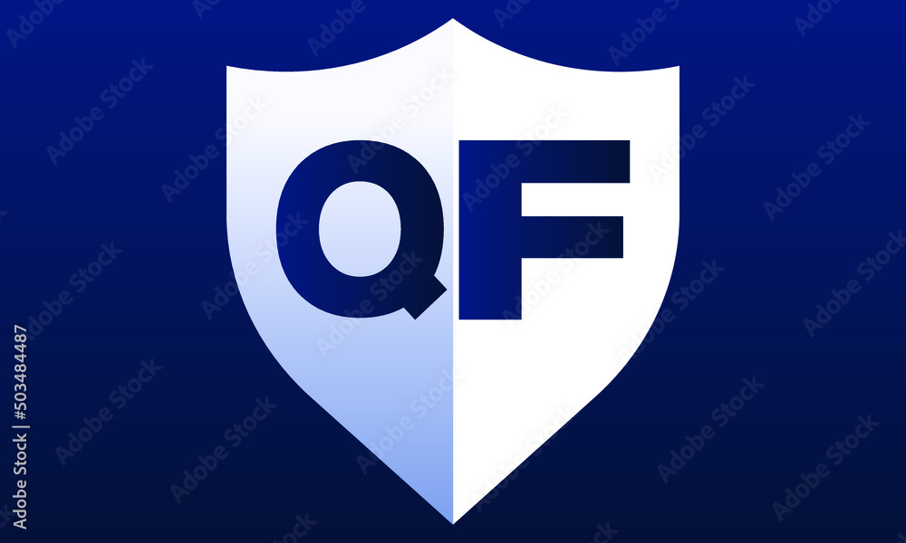 QF shield logo design vector template | monogram logo | abstract logo ...