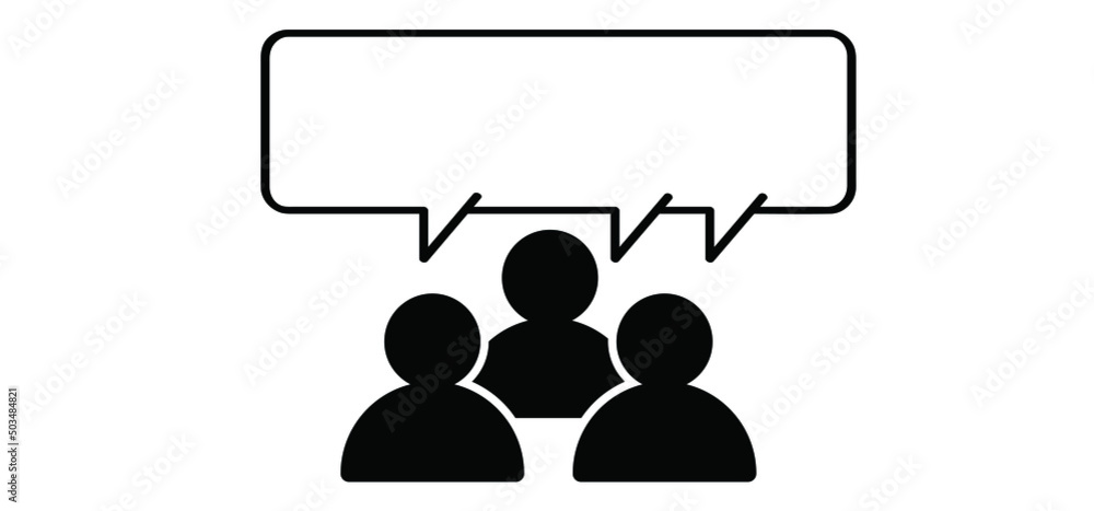 Two cartoon stickman, stick figure man, dialogue, speaking people icon ...