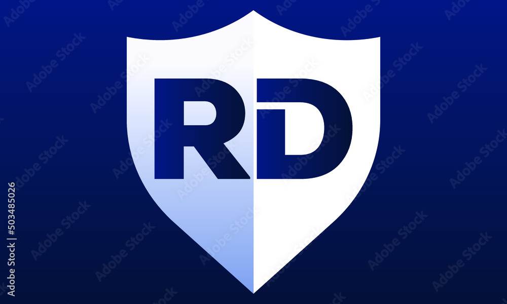 RD shield logo design vector template | monogram logo | abstract logo ...