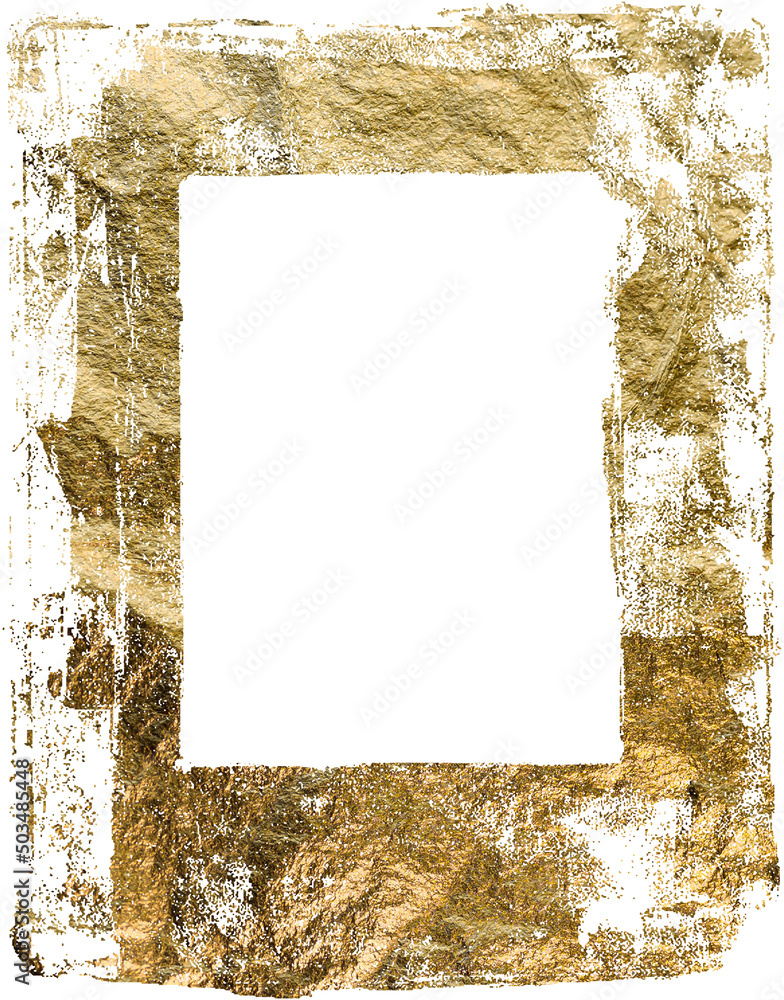 gold foil frame texture with transparent background Stock Photo | Adobe ...
