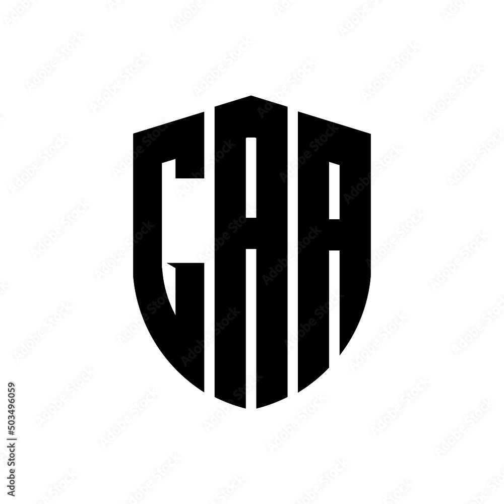 GAA letter logo design. GAA modern letter logo with black background ...
