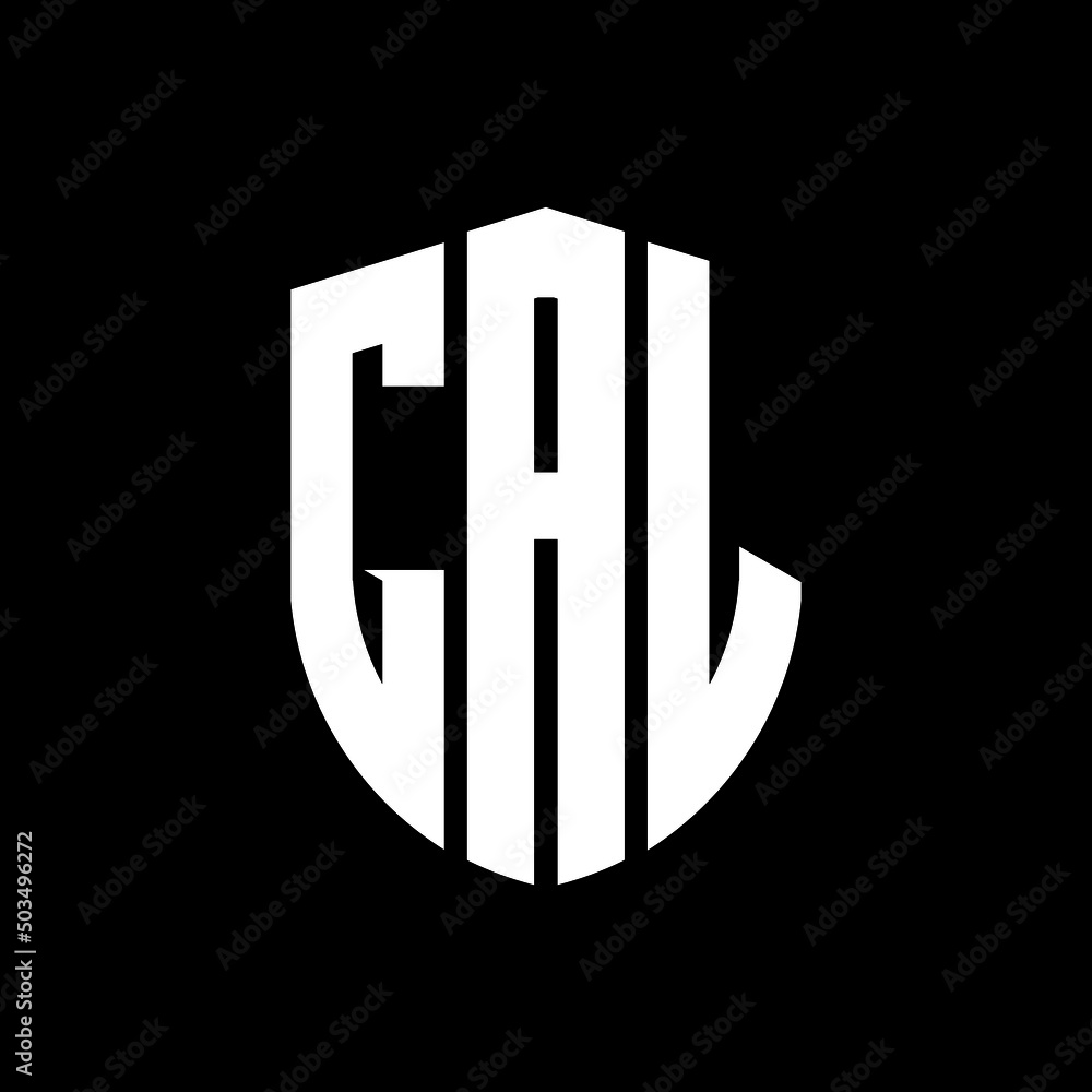 GAL letter logo design. GAL modern letter logo with black background ...