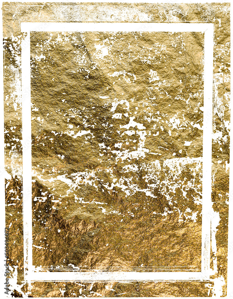 gold foil frame texture with transparent background Stock Illustration ...