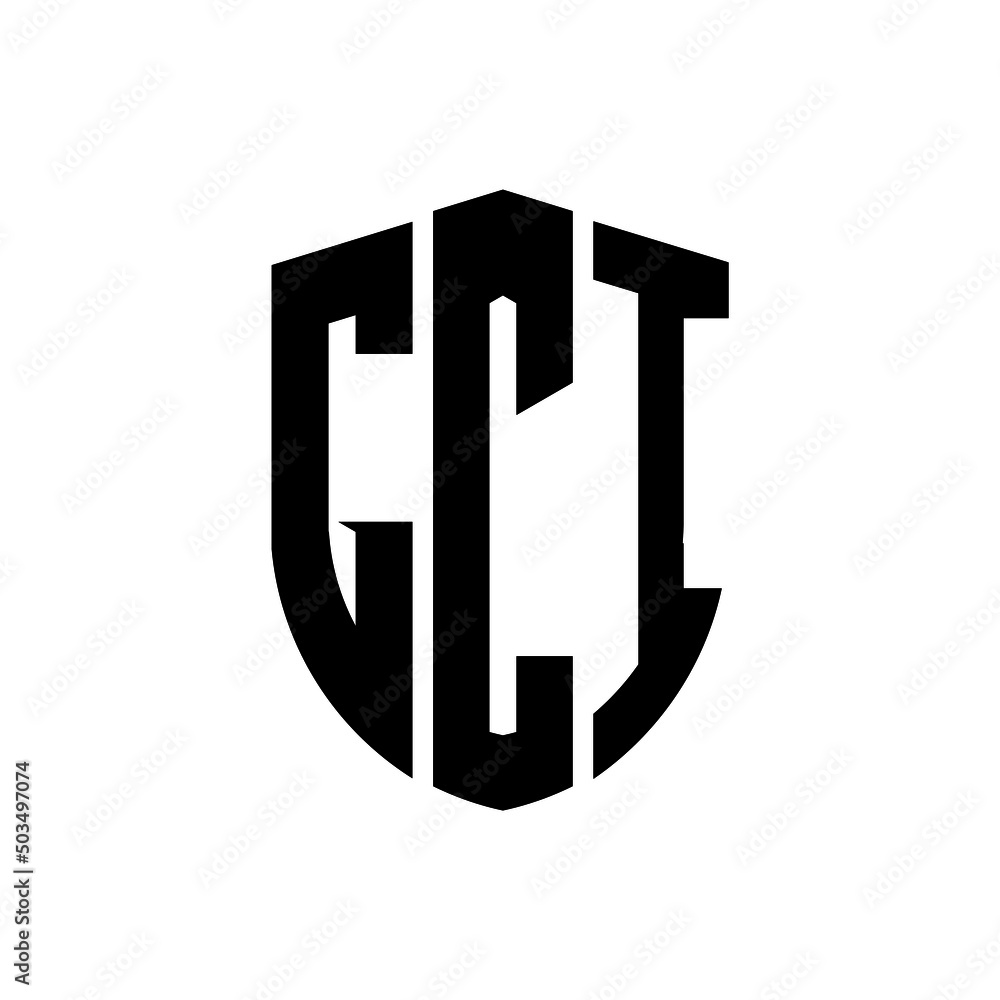 GCI letter logo design. GCI modern letter logo with black background ...