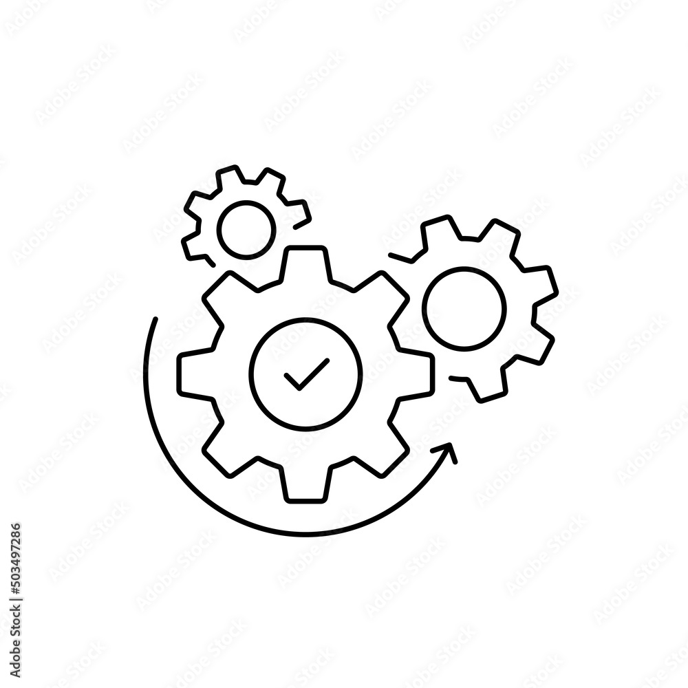 thin line set of gear like easy operation process Stock Vector | Adobe ... thin line set of gear like easy operation process Stock Vector | Adobe ...