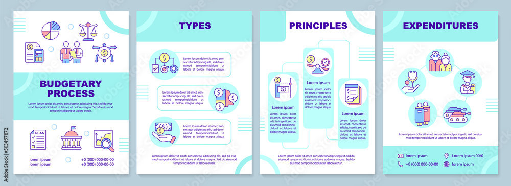 Government budgeting guideline brochure template. Financial plan ...