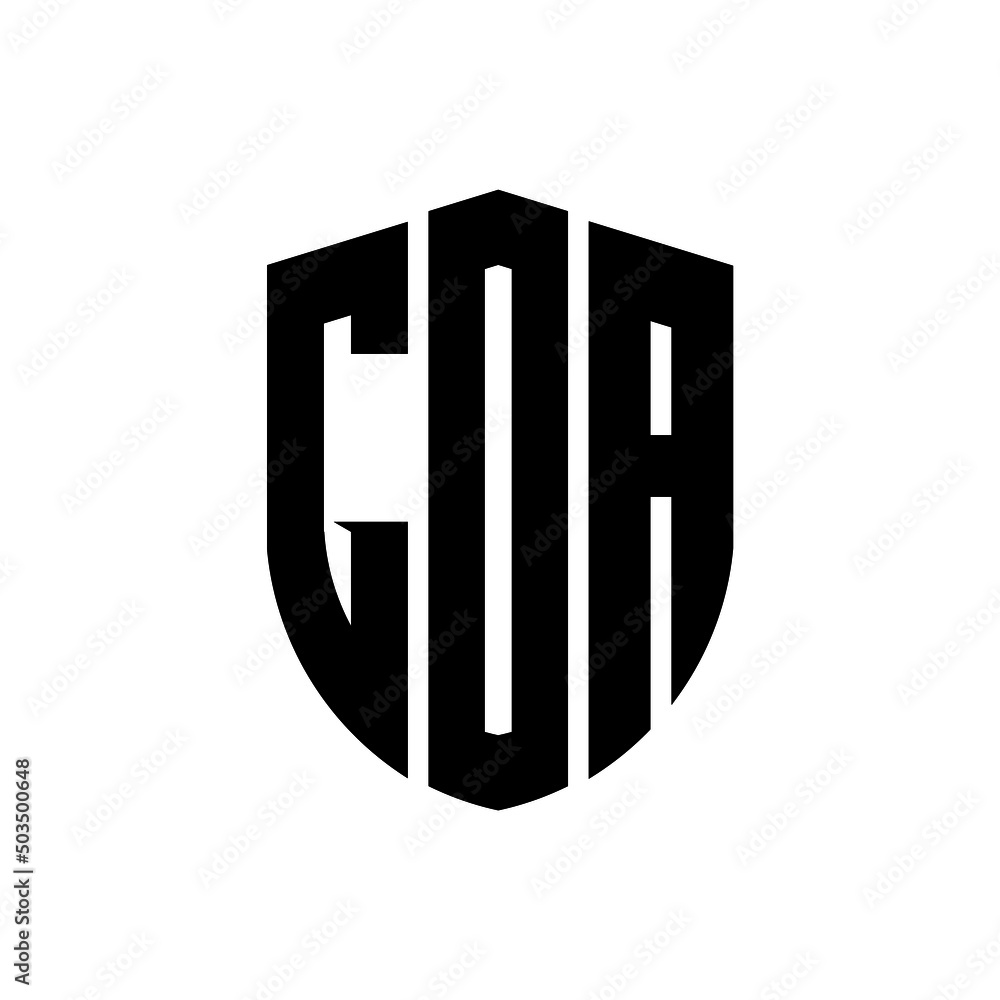 GDA letter logo design. GDA modern letter logo with black background ...