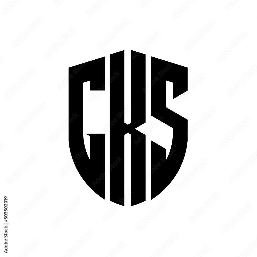 GKS letter logo design. GKS modern letter logo with black background ...