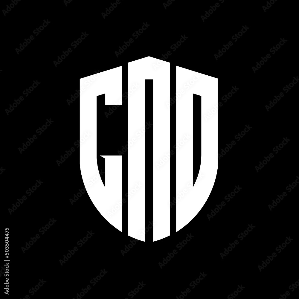 GND letter logo design. GND modern letter logo with black background ...