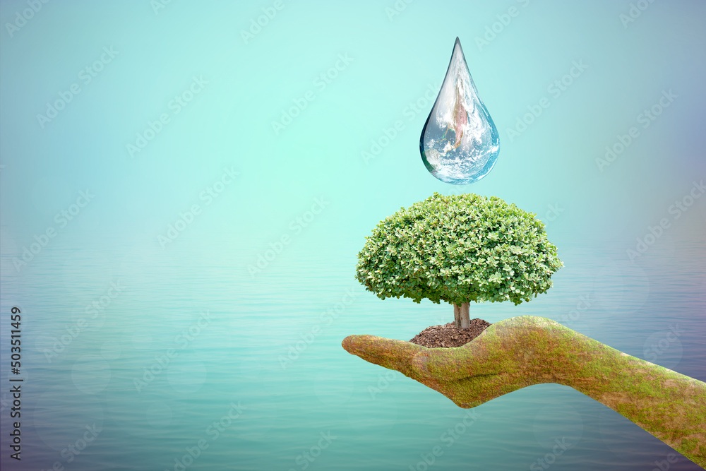 World Water Day. Water out of the tap. To preserve the environment for ...