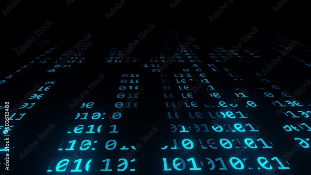 Matrix technology background. Cyber security with binary code. Rapidly ...