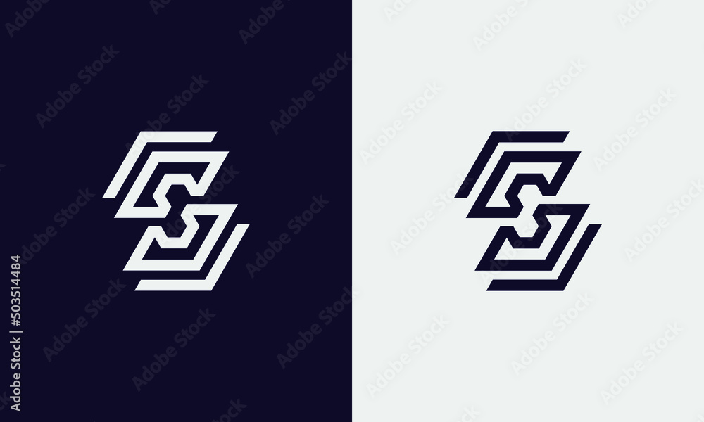 Abstract Geometric Minimal Letter S Vector Logo Symbol. Letter S Logo ...