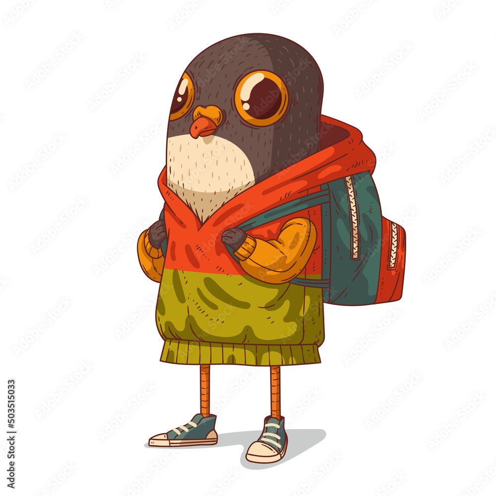 Vetor de A Schoolboy, isolated vector illustration. Cute ...