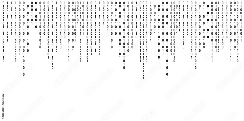 Matrix background. Cyber security with binary code. Rapidly falling ...