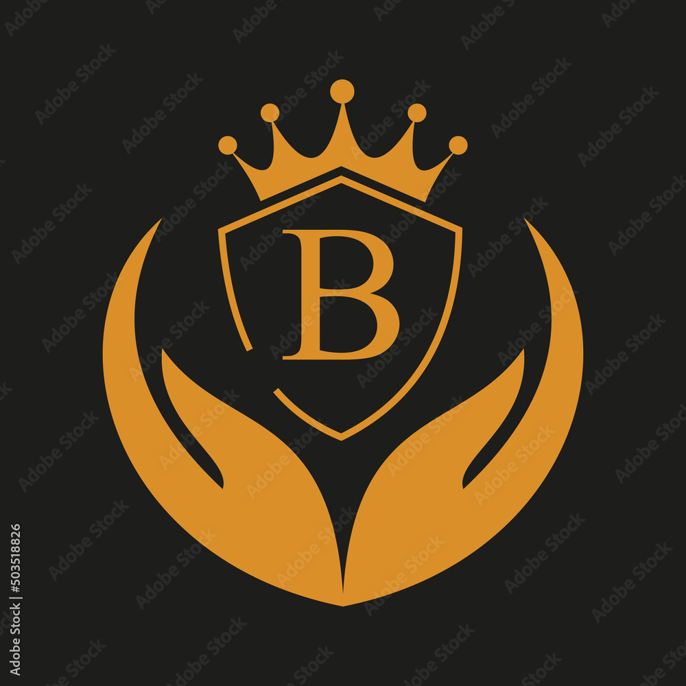 Letter B Queen Logo Design vector templet crown logo Elegant monogram ...