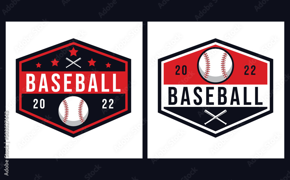 baseball logo template with emblem style. suitable for sports club ...