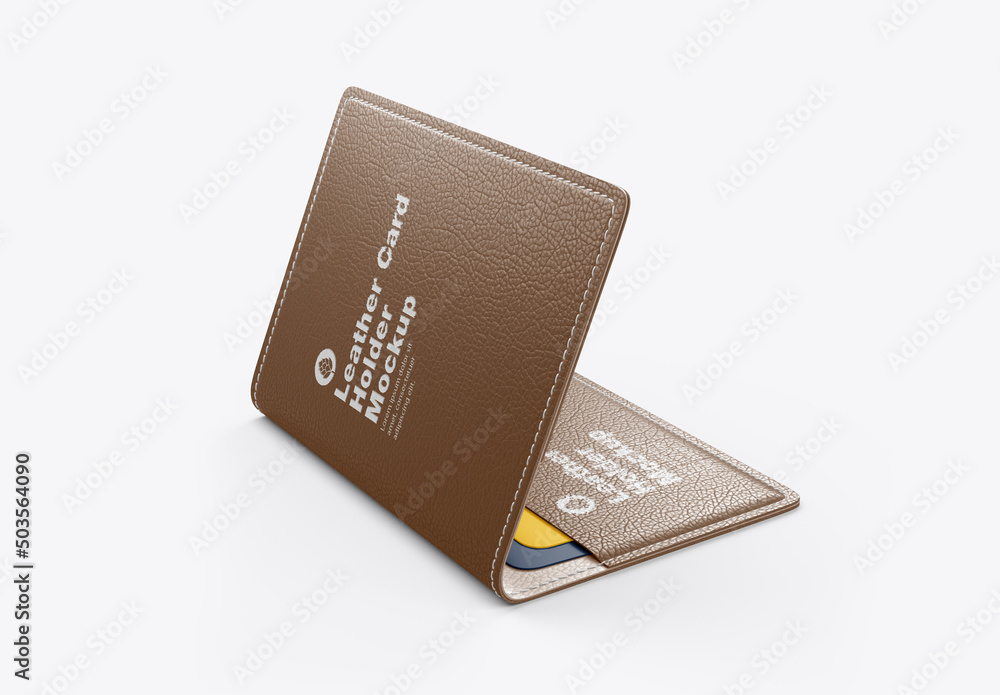 Leather Card Holder Mockup Stock Template | Adobe Stock