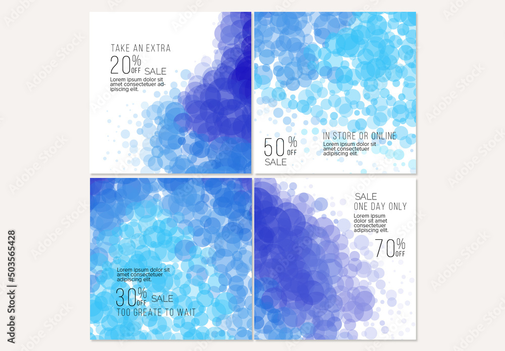 Social Media Post Layout with Bright Transparent Overlapping Circles ...