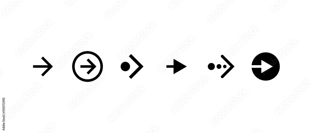 Swipe Right Button Icon Set Application And Social Network Scroll