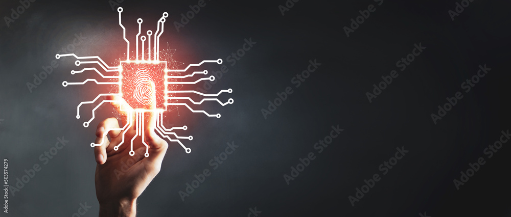 Fingerprint scan provides security access with biometrics ...