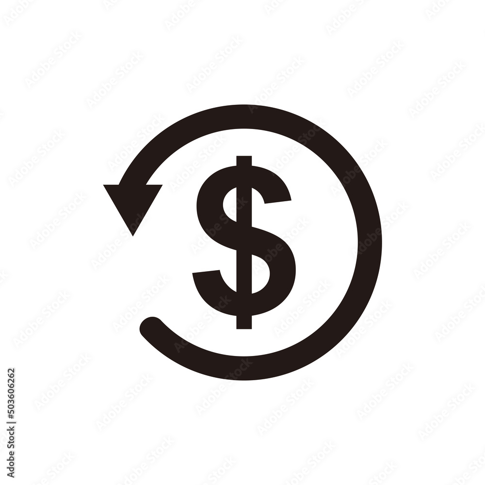 Chargeback icon symbol, return money on white background . Stock Vector ... Chargeback icon symbol, return money on white background . Stock Vector ...
