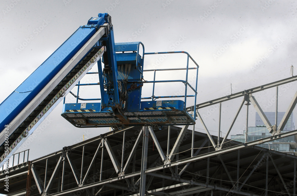 An aerial work platform, elevating work platform or cherry picker ...