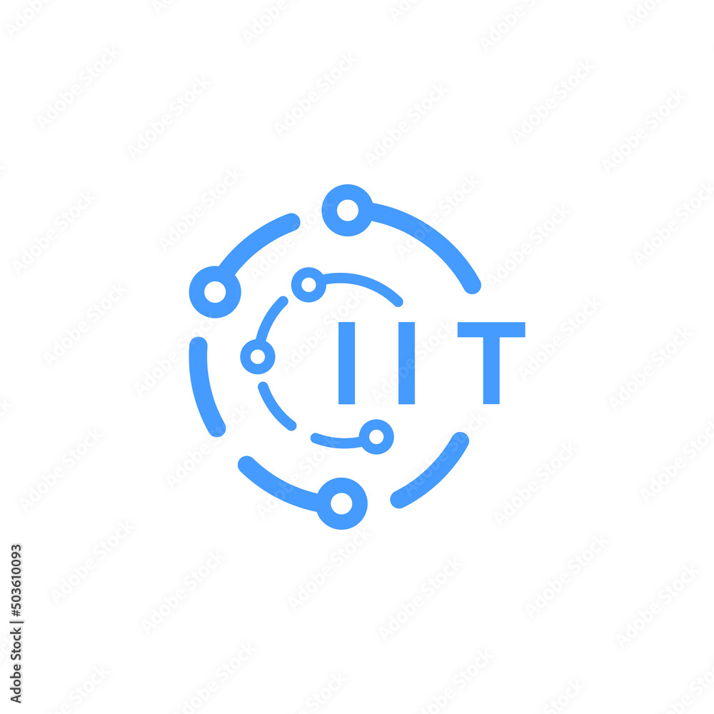 IIT technology letter logo design on white background. IIT creative ...