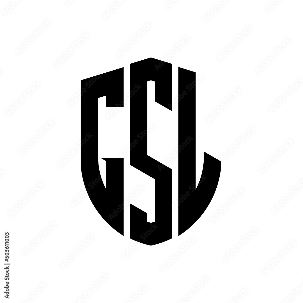 GSL letter logo design. GSL modern letter logo with black background ...