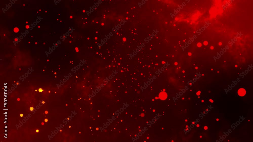 Red particle background animation, Futuristic mysterious flowing ...