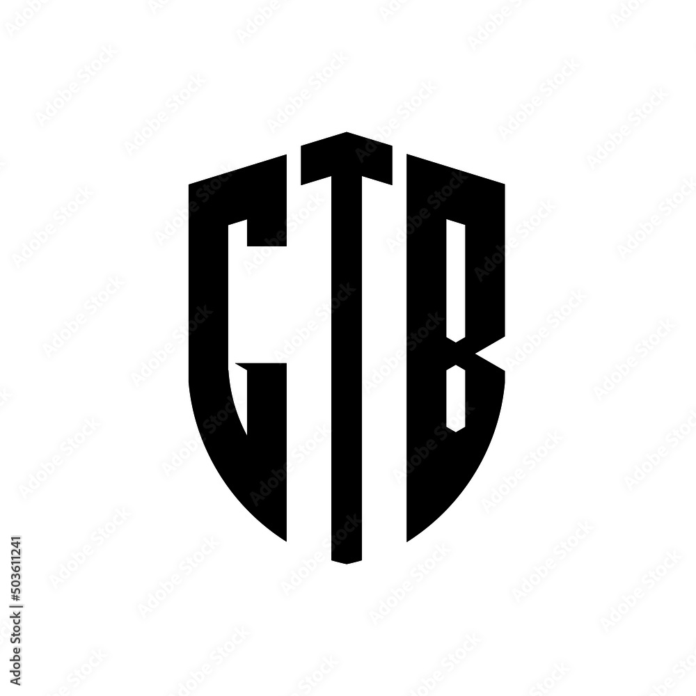 GTB letter logo design. GTB modern letter logo with black background ...