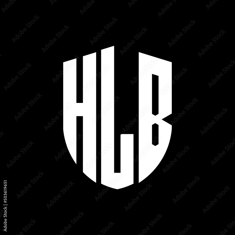 HLB letter logo design. HLB modern letter logo with black background ...