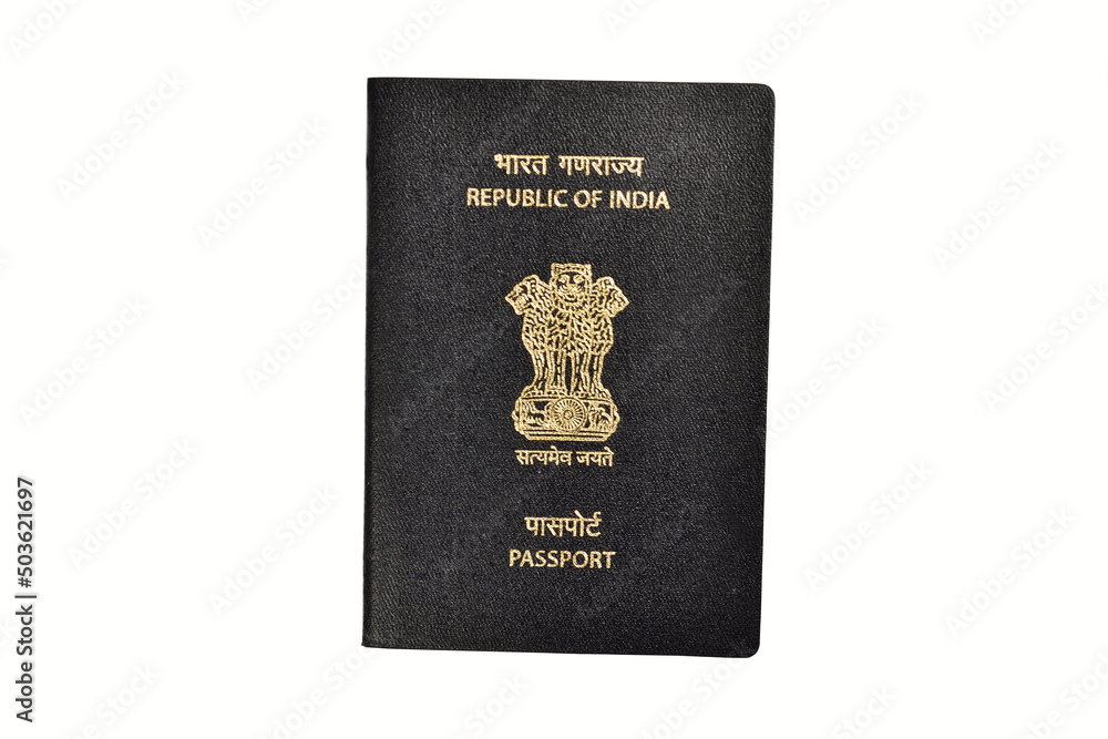 Indian Passport Isolated on White Background with Clipping Path Stock ...