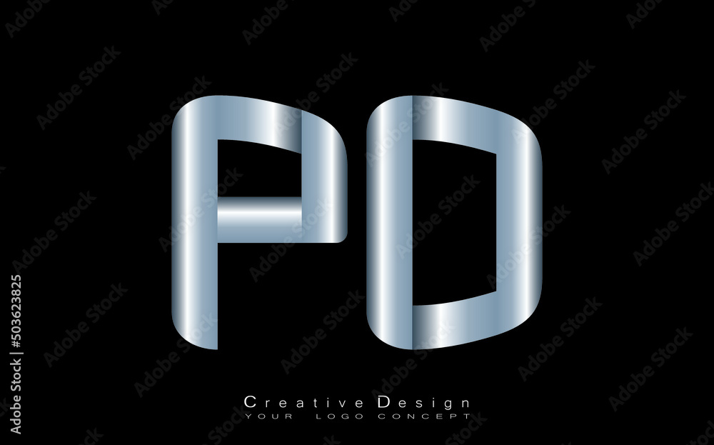 PD letter logo design template vector Stock Vector | Adobe Stock
