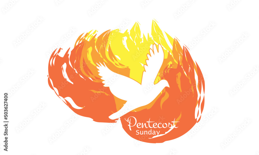 Pentecost Sunday. Holy Spirit Fire. Come Holy Spirit. Use as poster ...